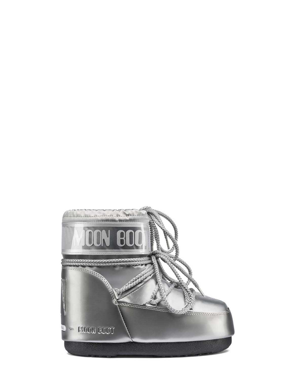 Moon boot classic low glance silver